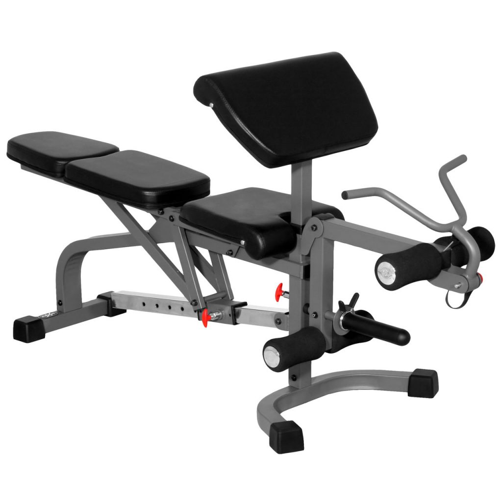 XMark Fitness Flat / Incline / Decline Weight Bench with Leg Extension ...